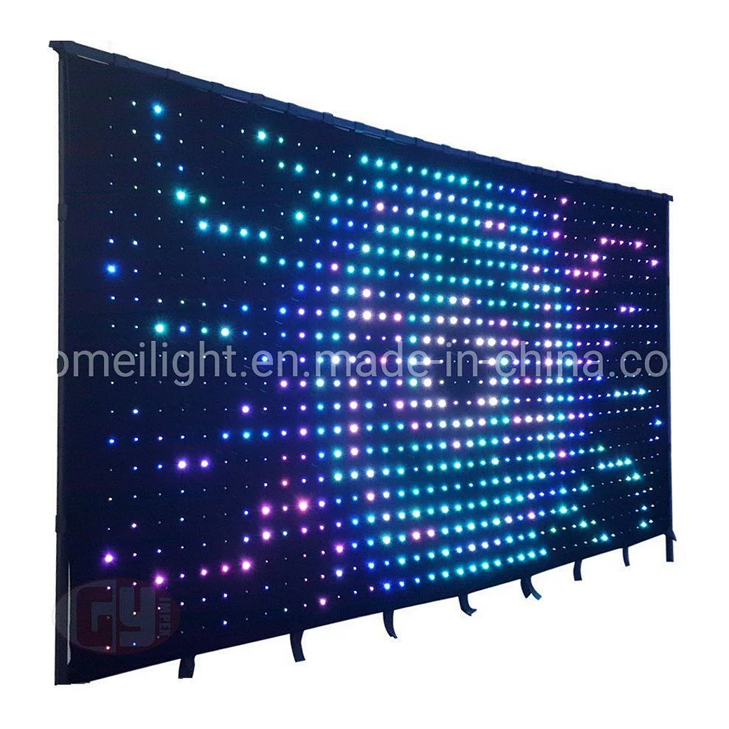P18/P15/P12/P10/P9/P5CM LED Video Curtain Party Vision Cloth Stage ...
